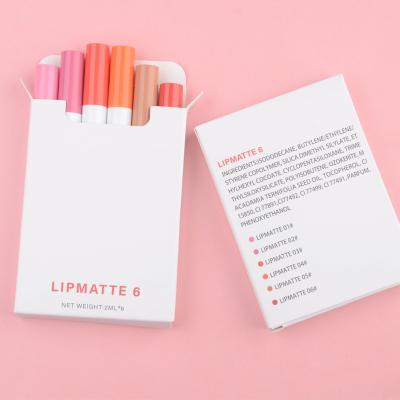 China New Wholesale 6pcs Makeup Set rouge a levre Private Label Liquid Lipstick Set for sale