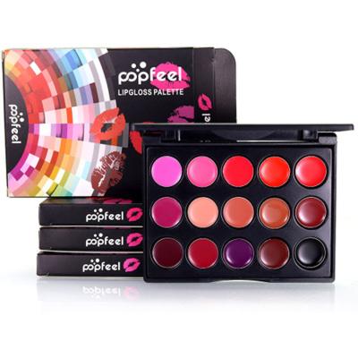 China Hot Beauty 15 Colors Matte Lip Gloss Lipstick Cosmetic Makeup Palette Set for sale