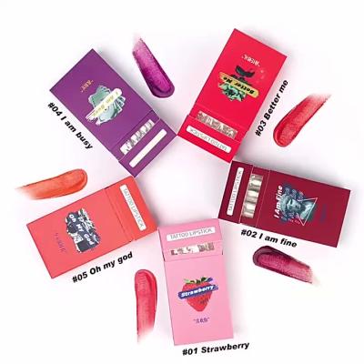 China Lipstick Cigarette Case Cotton Swab Lipsticks Long Lasting Waterproof Cosmetics Set For Women for sale