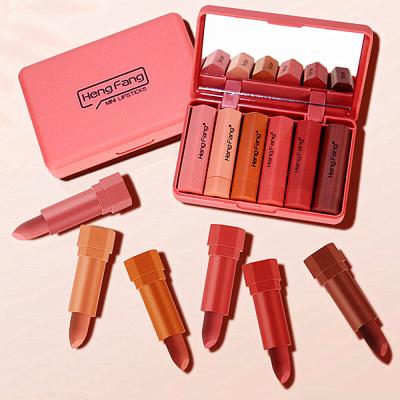 China Matte Lipstick Set 6pcs/set Sexy Nude Makeup Lipstick Long Lasting Waterproof Lip Glaze Moisturizer Beauty Cosmetic for sale