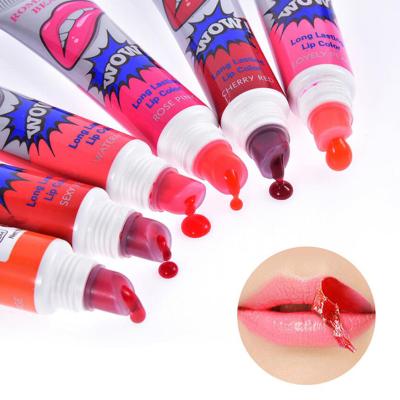 China New 6 Colors Peel Off Sexy Liquid Lipstick Waterproof Long Lasting Lip Gloss Lint Mask Makeup Tattoo Lipgloss for sale