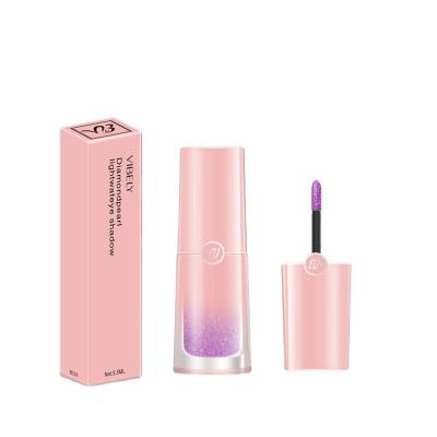 China 2021 Wholesale Beautiful Single Color Glitter Shimmer Diamond Liquid Eye Shadow for sale