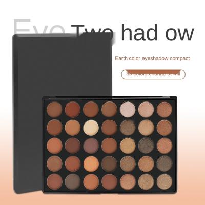 China 2021 Custom Eyeshadow Palette High Pigmented 35 Dark Color Cosmetics Make Up Eyeshadow Palette for sale