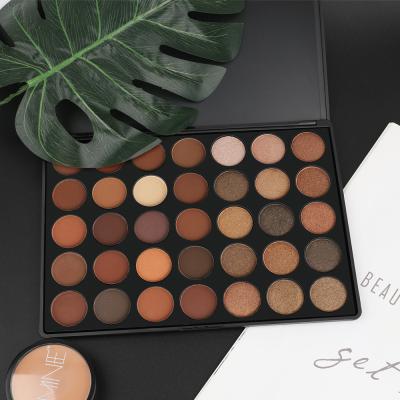China 2021 custom eyeshadow palette high pigmented 35 Dark Color cosmetics make up eyeshadow Palette for sale