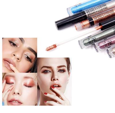 China Wholesale Cosmetic Makeup Beautiful Single Color Glitter Shimmer Makeup Liquid Eyeshadow for sale