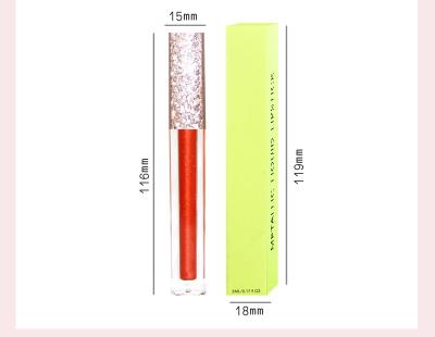 China lovely Customize logo  17 Color Metal Pearl Non-stick Cup Lip Gloss for sale