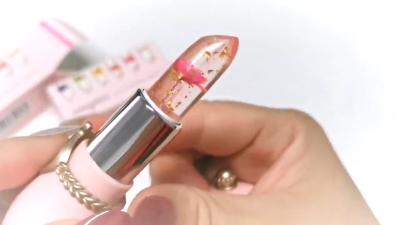 China Jelly Lip Balm flowers color-changing lipstick Moisturizer Transparent Long Lasting Lip Gloss lipstick for sale