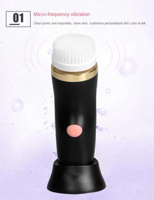 China Portable Cleaning Face Cleansing Brush Facial Mini Soft Silicone Facial Cleansing Brush for sale