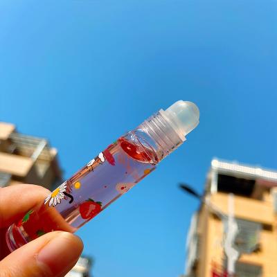 China Mirror Water Lip Balm Transparent Glass Lip Oil Liquid Lipstick 6 Colors Roller Lip Gloss for sale