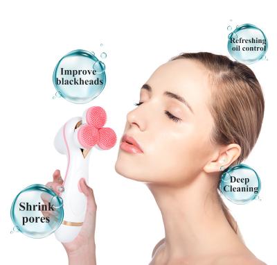 China New Arrival  Fashion Cleansing Brush  Electric Body Facial Cleaner Brush Rotating Head Facial Mask Brush for sale