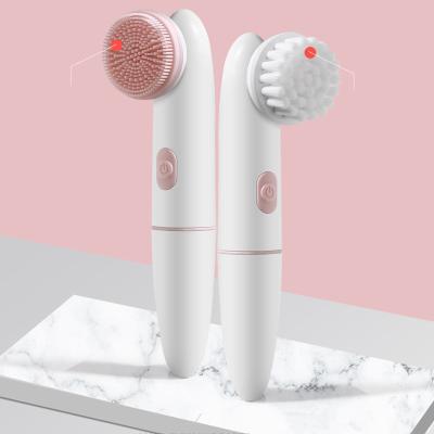 China Attery Operated Ltrasonic Face Washing Machine Waterproof Silicone Facial Cleanser Brush for sale