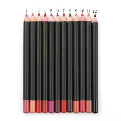 China OEM  Private Label 19 Colors Waterproof Makeup Lip Liner Matte Makeup Smoothly Lip Liner Pencil for sale