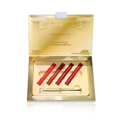 China Wonderful Private Label Lady Gold Make Up Cosmetics  Lipstick Tube Make Your Own Lipstick OEM lipstick set for sale