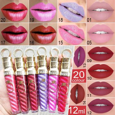 China Wonderful  Wholesale Matte Lipstick Waterproof Long Lasting Makeup Pearly Lip Glaze for sale