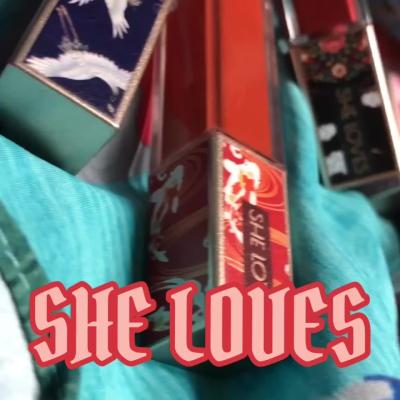 China OEM Chinese Style Transparent Tube Rouge High Quality Soft Satin Vintage Lip Gloss Kit for sale