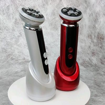 China OEM LED Light Therapy Facial Massager RF EMS Skin Care Beauty Instrument Skin Firm Anti-aging Face Lift Facial Massager for sale