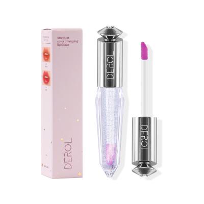 China 2021 Good Design Dropshipping logo customize brand matte Color Change Lip Makeup &Beauty  Moisturizing Lip Gloss for sale
