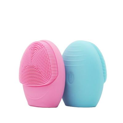 China New Portable Cleaning Face Cleansing Brush Facial Mini Soft Silicone Facial Cleansing Brush for sale