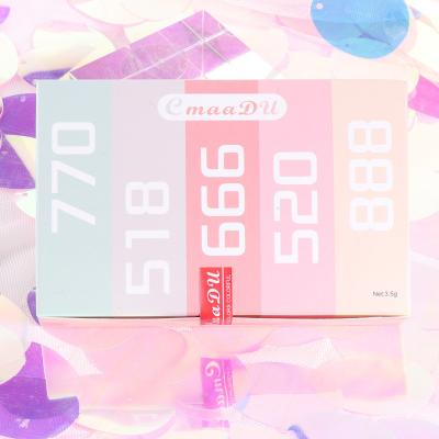 China New Fashioned Private Label Lipstick Makeup Cream Lipstick 5 Colors Matte Lipstick for sale