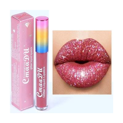 China 2021 Professional Pink Nude Color Organic Glitter Liquid Luxury Lip Gloss for sale