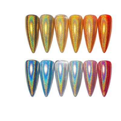 China Hot  Private Label Long Lasting Waterproof Manicure Air Cushion Pen Magic Mirror Powder Laser Gold and Silver Pen Nail Solid Pen for sale