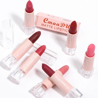 China Wholesale Makeup Natural Matte Lipstick Vegan Cosmetic Waterproof Own Brand Custom Velvet Matte Lipstick for sale