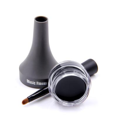 China Quick Dry Waterproof Eyeliner Cream With Brush OEM Women Eye Makeup Black Gel Eyeliner for sale