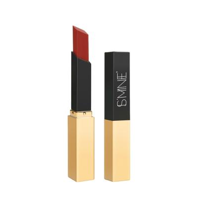 China Custom Logo Small Gold Bars Matte Lipstick 24 Long Lasting Waterproof Lipstick for sale