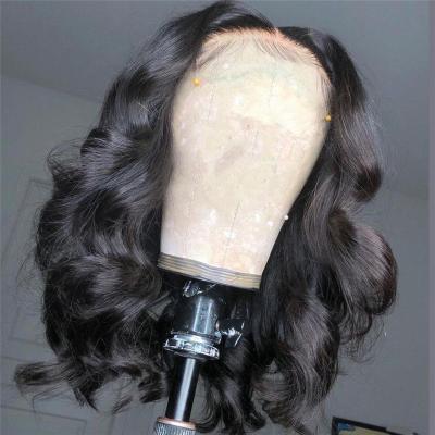 China 180 Density Pre Plucked Body Wave 13x6 Short Bob Wig 13x4 Lace Front Human Hair Brazilian Remy 4x4 Closure for sale