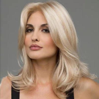 China NEW Cheap Blonde Wig Long Wavy Wigs for Women Long Wave Synthetic Hair for sale