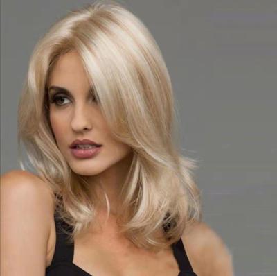 China NEW Cheap Blonde Wig Long Wavy Wigs for Women Long Wave Synthetic Hair for sale