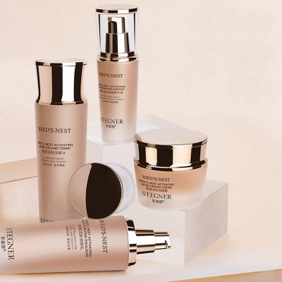 China New 2021 Best Design Bird's nest private label Moisturizing Anti-Aging lotion skin care set for sale
