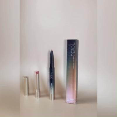 China 2021 New Design Private Label  2 In 1 Double Head Waterproof Long Lasting Lip Liner Pencil Makeup Red Lipstick for sale