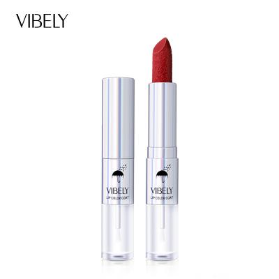 China Double-Head Lipstick Waterproof  Easy coloring Waterproof  Lipstick Private Label for sale