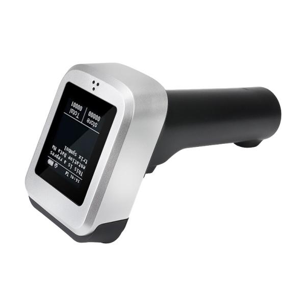 Quality 2D Handheld Bar Code Reader Cordless Automatic Barcode Scanner Black With Screen for sale