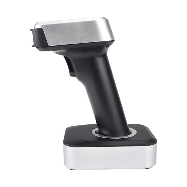 Quality 2D Handheld Bar Code Reader Cordless Automatic Barcode Scanner Black With Screen for sale