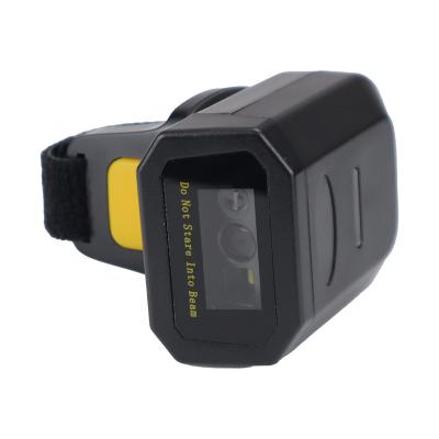 China Escáner portátil de dedos Bluetooth 1D 2D escáner de anillo inalámbrico en venta
