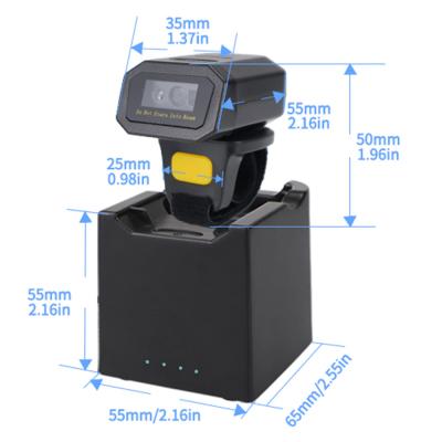 中国 ミニワイヤレス指輪バーコードリーダー 650nm可視レーザーUSB 0.1mm (((4mil) 販売のため