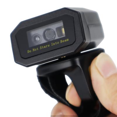 Cina Mini Wireless Finger Ring Barcode Reader Scanner 650nm Visible Laser USB 0.1mm ((4mil) con sorgente luminosa CCD in vendita