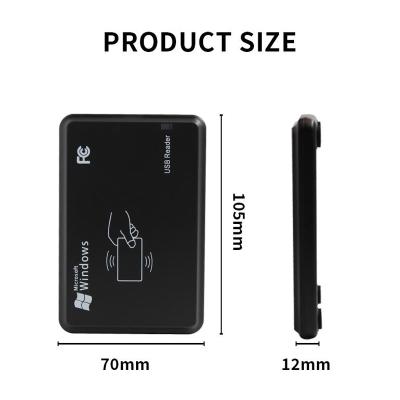 China Dual Frequency NFC Skimmer Card Reader Proximity 13.56mhz IC and 125khz ID RFID Desktop USB Card Reader for sale