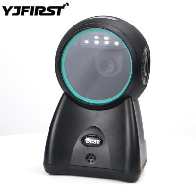 China Plug-and-Play Desk Barcode Scanner Compact Desktop QR Reader for Office & Small Business for sale