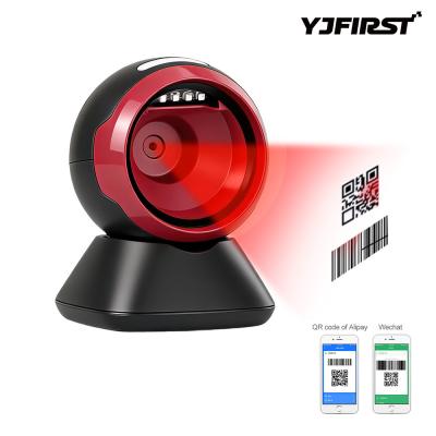 China Desktop Omnidirectional 2D Barcode Scanner YJ-8010Q YJFIRST Auto Sensing QR Code Reader for Retail & POS for sale