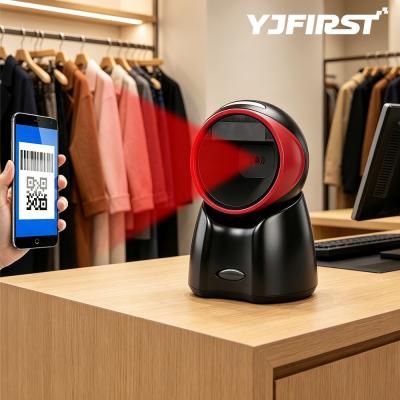 China High Sensitivity Handheld Barcode Scanner YJ-8050QR YJFIRST CMOS 1D 2D QR Code Reader with USB Connection for sale