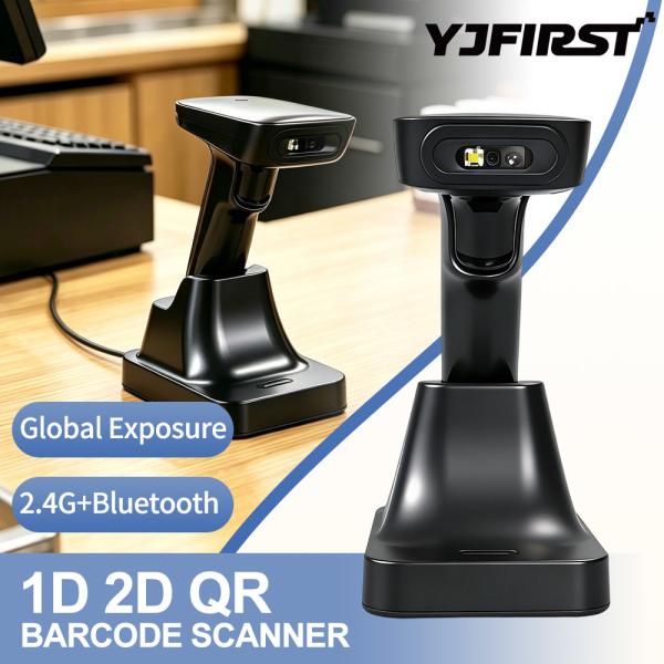 Quality CMOS Wireless QR Code Reader YJFIRST Handheld 1D 2D Barcode Scanner for Receipt, Inventory & Checkout for sale