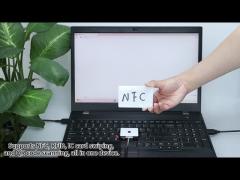 Escaneador de códigos de barras USB NFC Incorporado 1D 2D QR Scanner de códigos de barras com fio