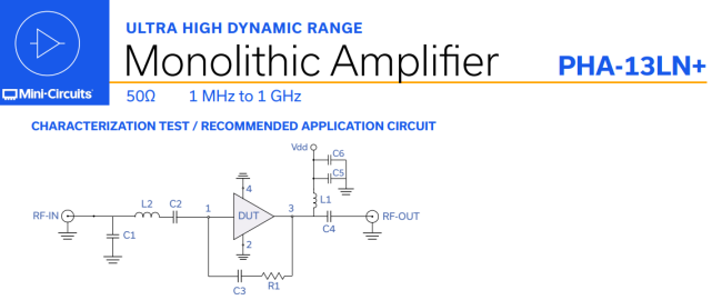 PHA-13LN+ technical diagram