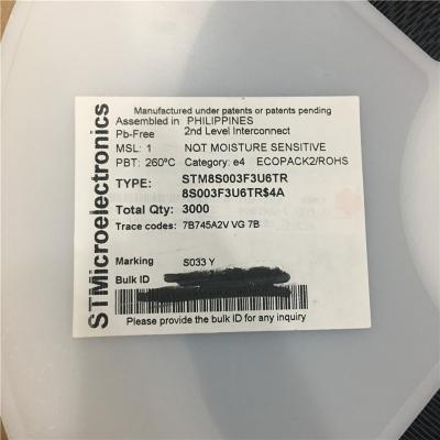 中国 抜け目がないIC Eepromのマイクロ制御回路MCUはかまれるSTM8S003F3U6T ST 8を欠く 販売のため