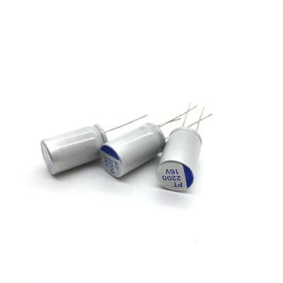 China Capacidade eletrolítica contínua do tampão de filtro baixa ESR UPL1C222M1016 do poder dos capacitores 16V2200UF à venda