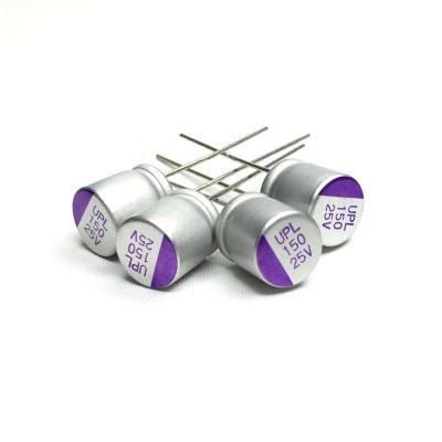 Китай крышка UPL1E151M0808 125℃ руководства твердой емкости конденсаторов 25v150uf аудио радиальная продается