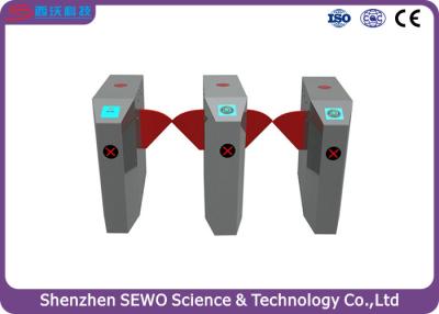 China Bridge style intelligent secure flap barrier gate , train station rfid turnstile for sale